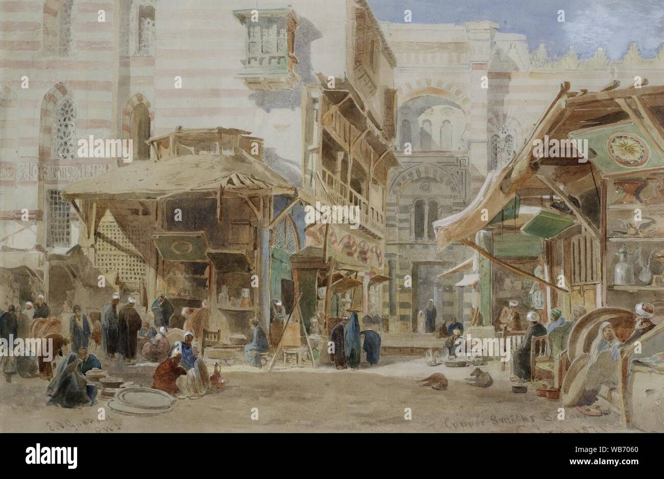Edward Angelo Goodall Copper market Cairo 1871 Stock Photo - Alamy