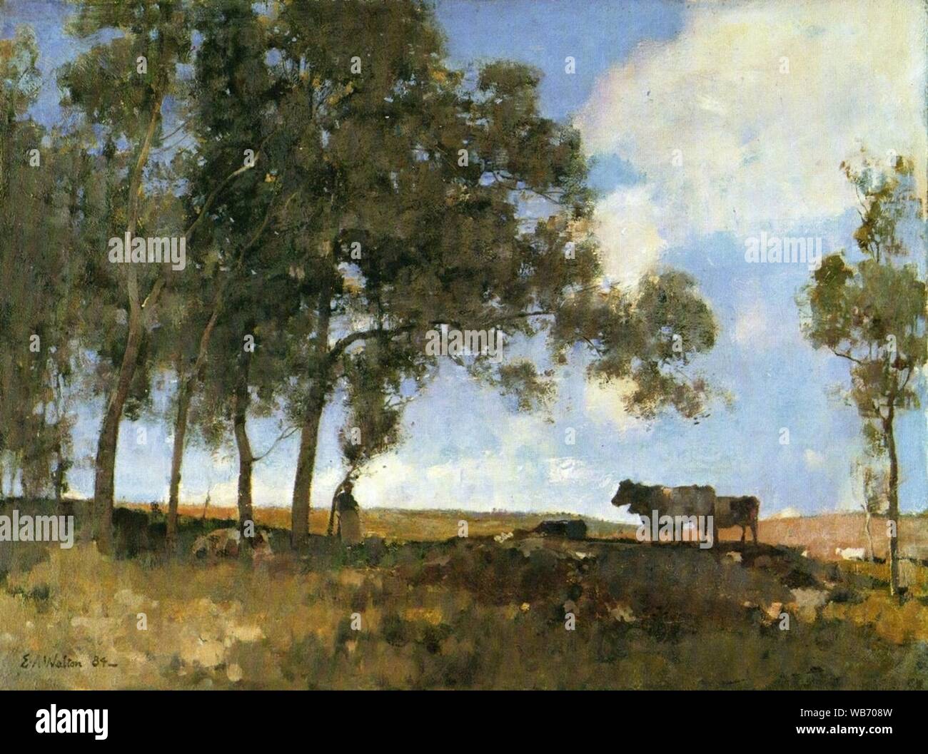 Edward Arthur Walton - Autumn Sunshine 1883 Stock Photo - Alamy