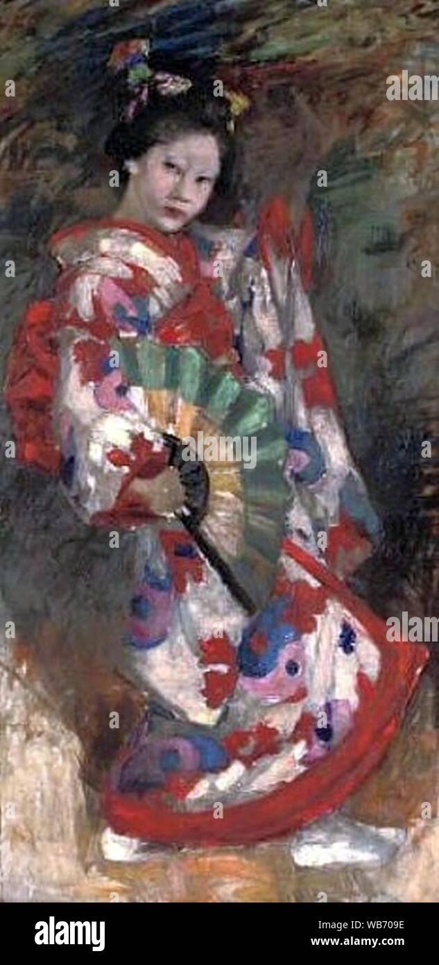 Edward Atkinson Hornel - Dancing Geisha Girl 1894 Stock Photo - Alamy