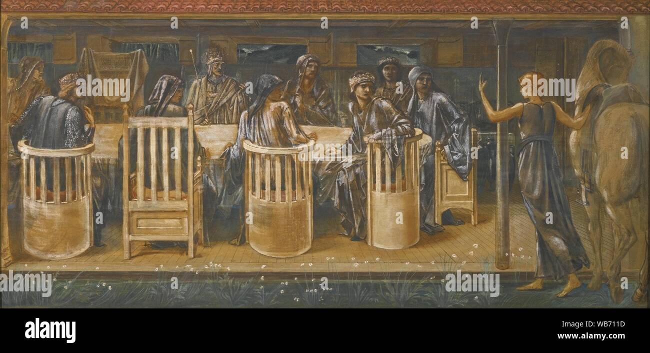 Edward Burne-Jones - The Knights Of The Round Table Summoned To The ...