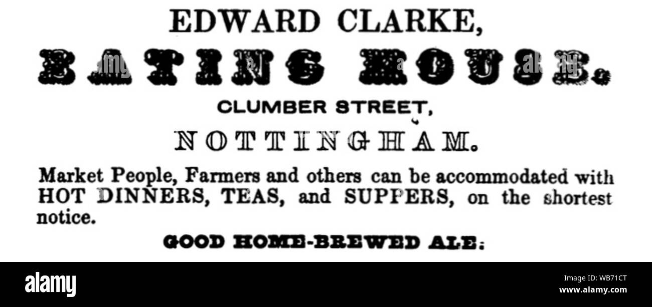 Edward Clarke Nottingham Stock Photo - Alamy