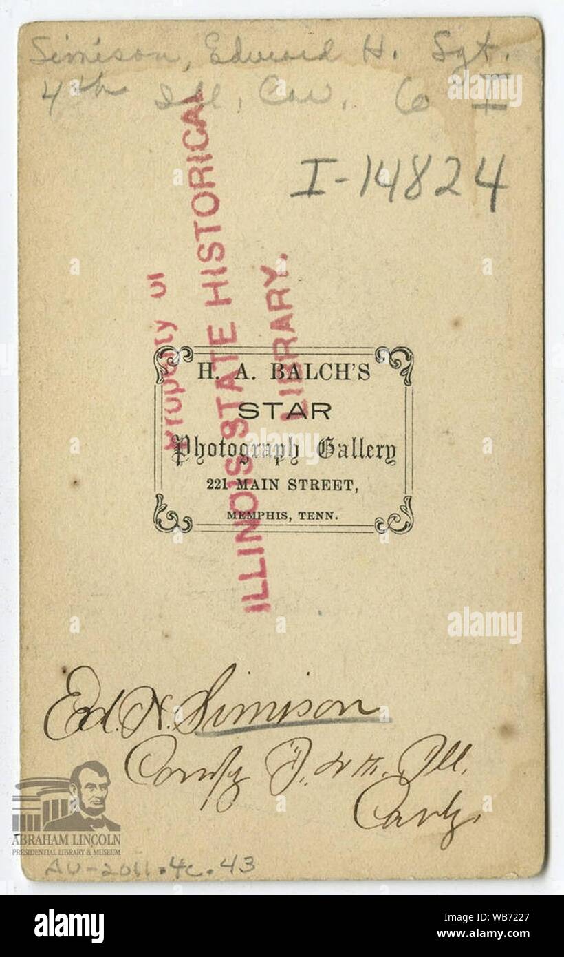 Edward H. Simpson (ALP BIB 1938 Stock Photo - Alamy