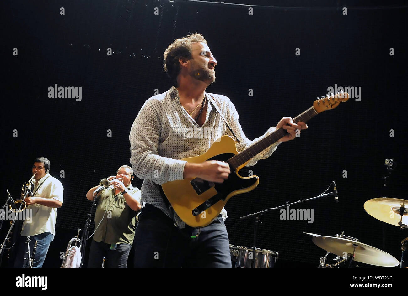 Rio de Janeiro, Brazil, August 18, 2009. Vocalist Marcelo Camelo of the ...
