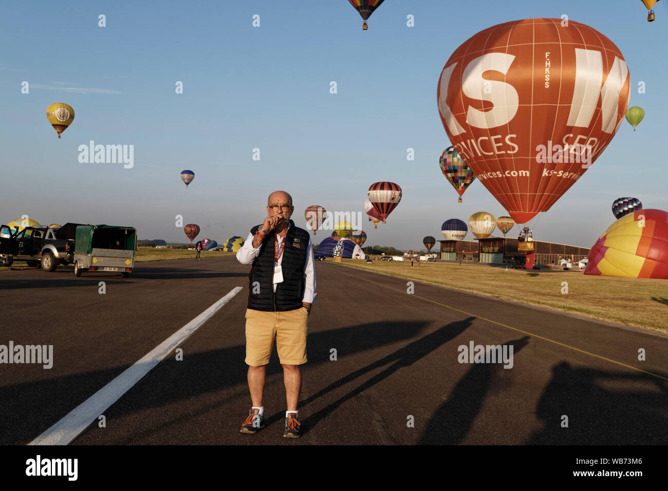 Chambley, France. 4th August, 2019. Philippe Buron-Pilâtre, organizer ...