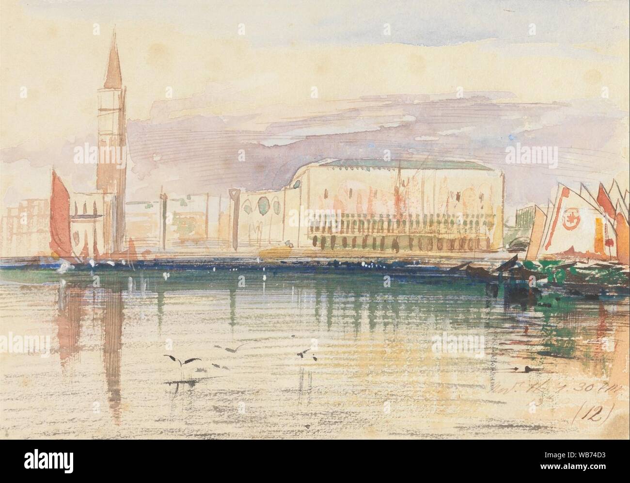 Edward Lear - Venice, the Doge's Palace Stock Photo - Alamy