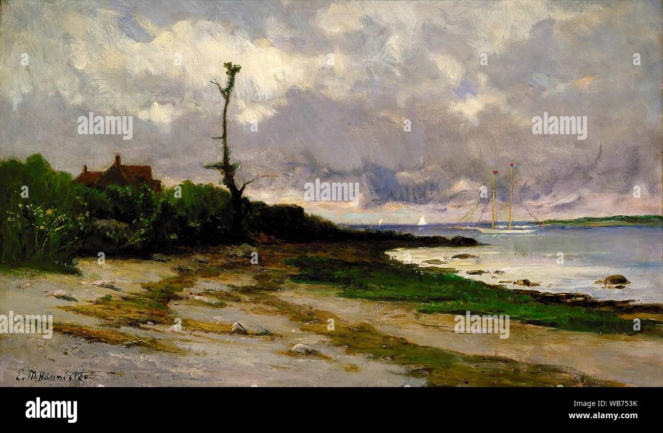 Edward Mitchell Bannister - Landscape near Newport, R. I Stock Photo ...