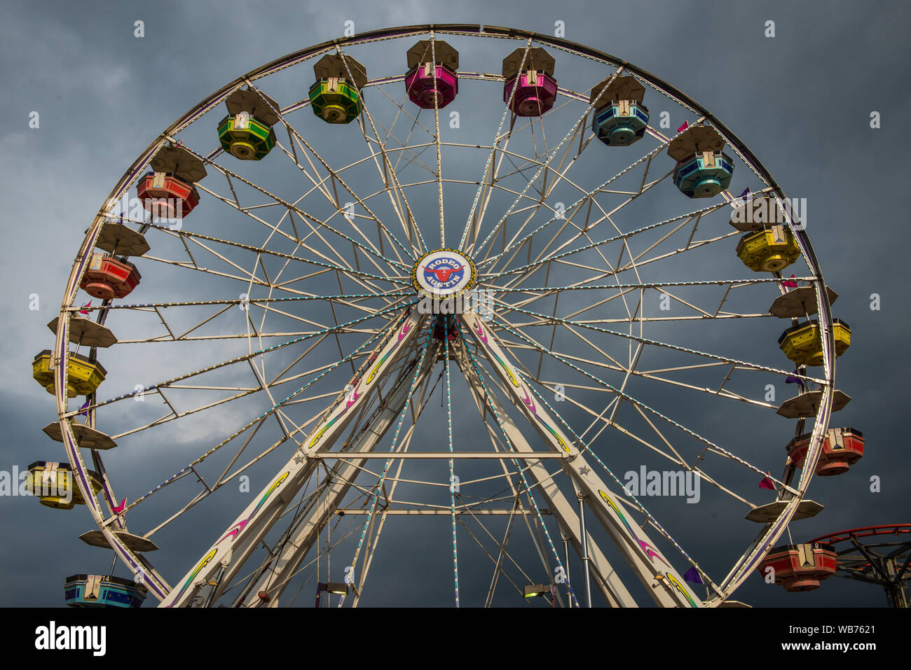 Ferris wheel, Carnival at Rodeo Austin, the city's annual stock show ...