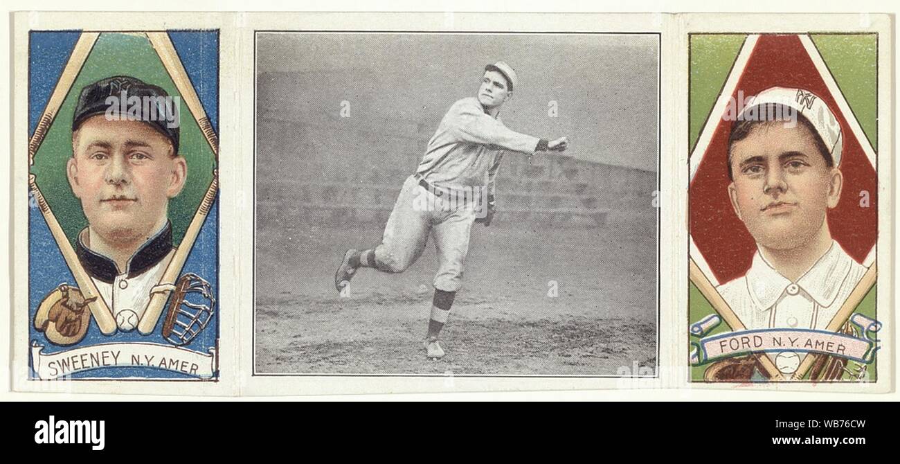 Edward Sweeney-Russell Ford, New York Highlanders, baseball card ...