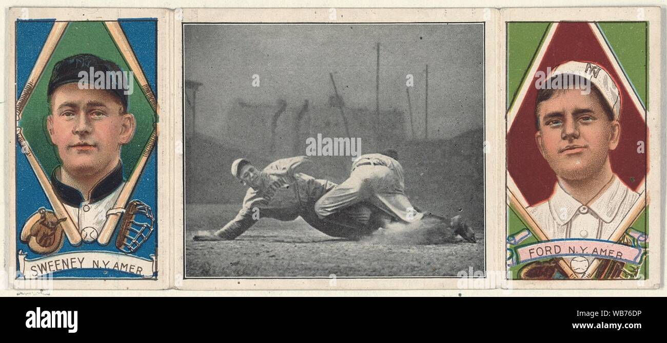 Edward Sweeney-Russell Ford, New York Highlanders, baseball card ...