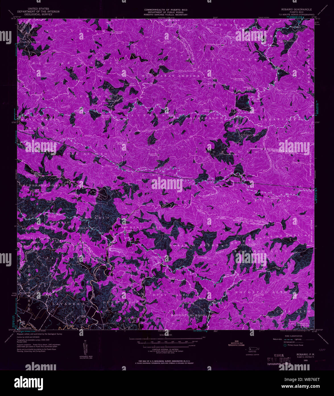 Map of rosario puerto rico hi-res stock photography and images - Alamy