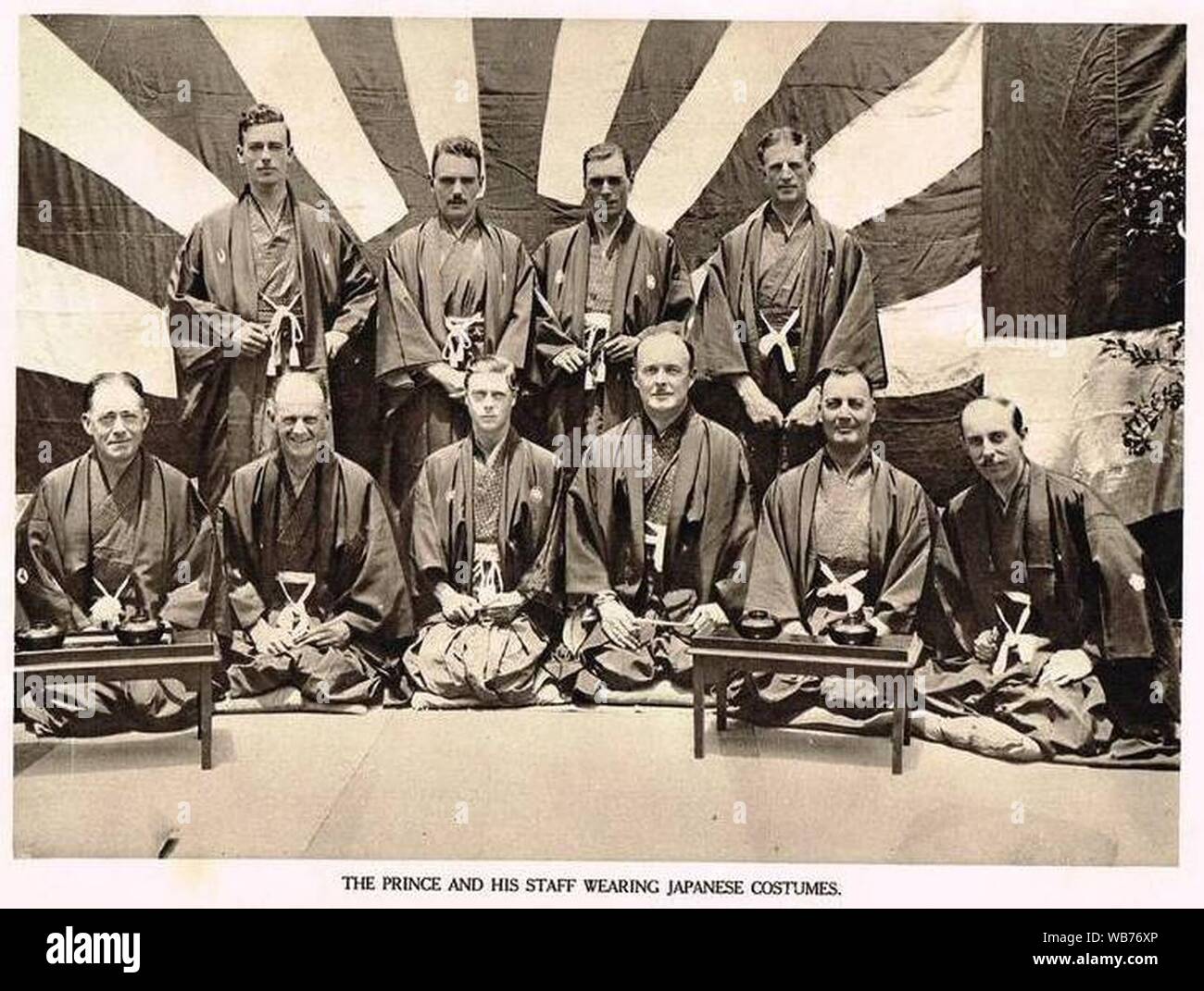 Edward VIII with his staff in Japan 1922 Stock Photo - Alamy