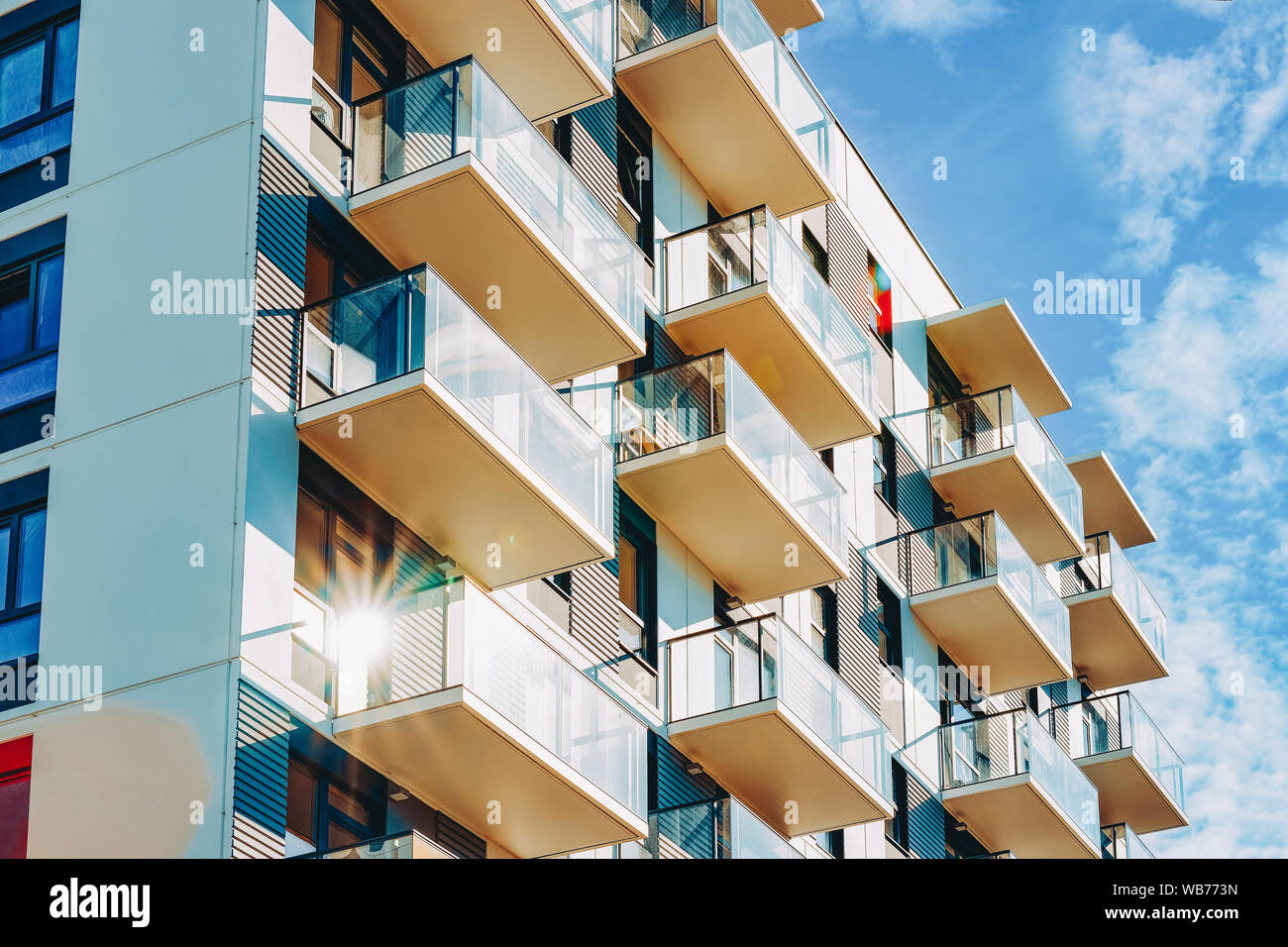 Apartment home residential building complex real estate concept. With ...