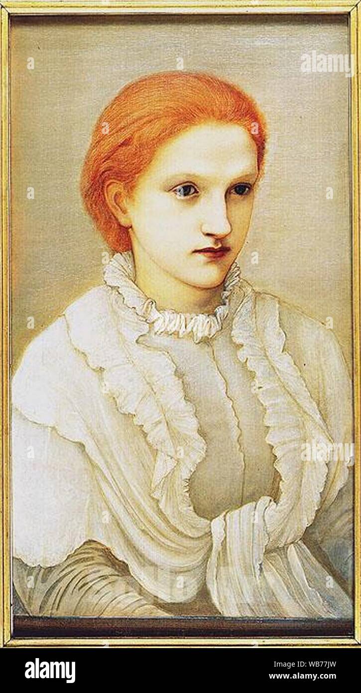 Edward-burn-jones painting of Lady-Frances-Balfour Stock Photo - Alamy