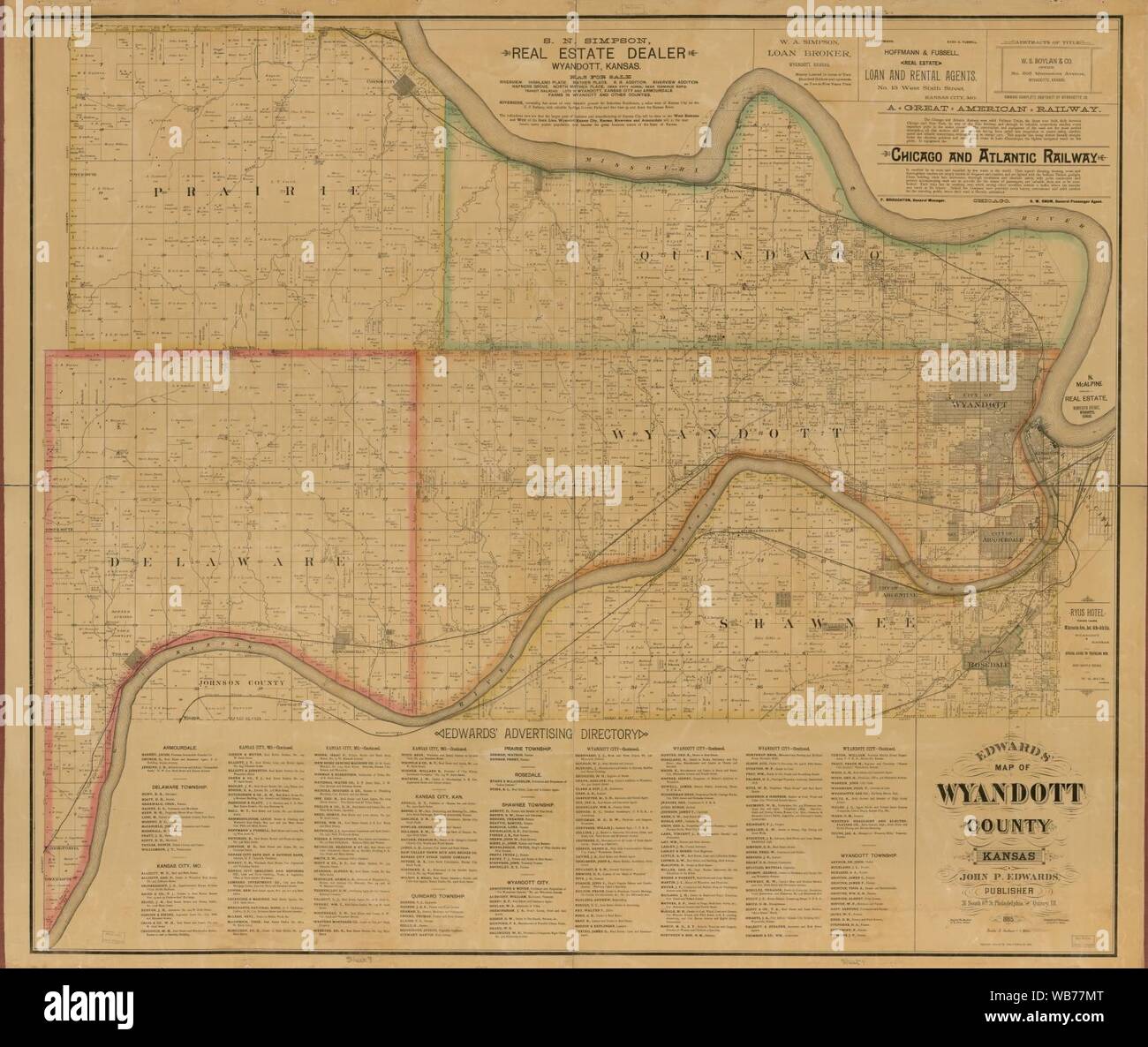 Edwards county map hi-res stock photography and images - Alamy