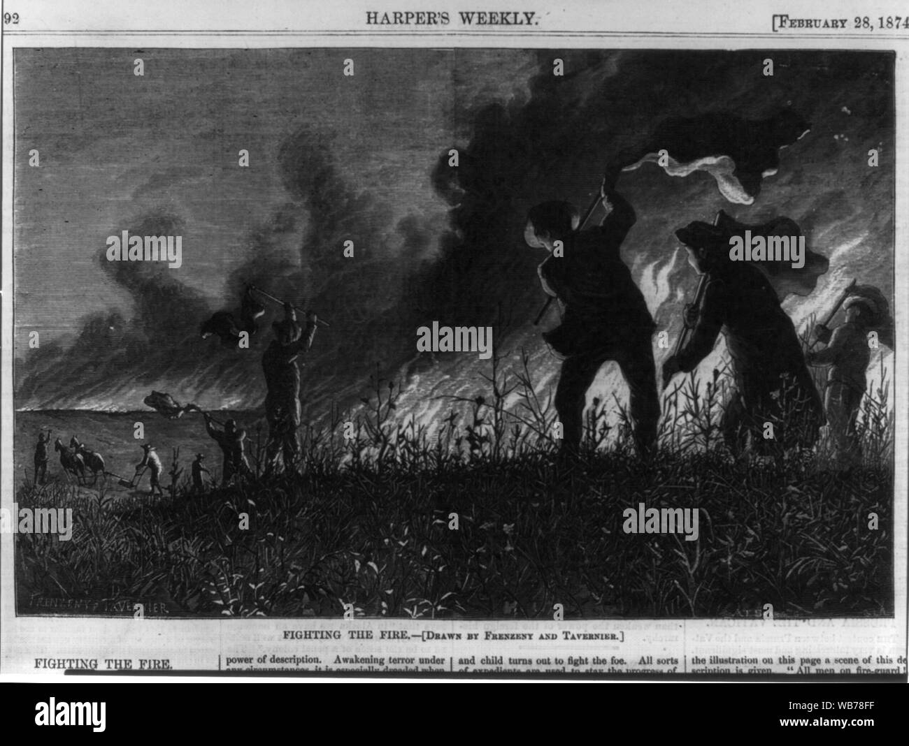 Fighting the [prairie] fire Abstract/medium: 1 print : wood engraving ...