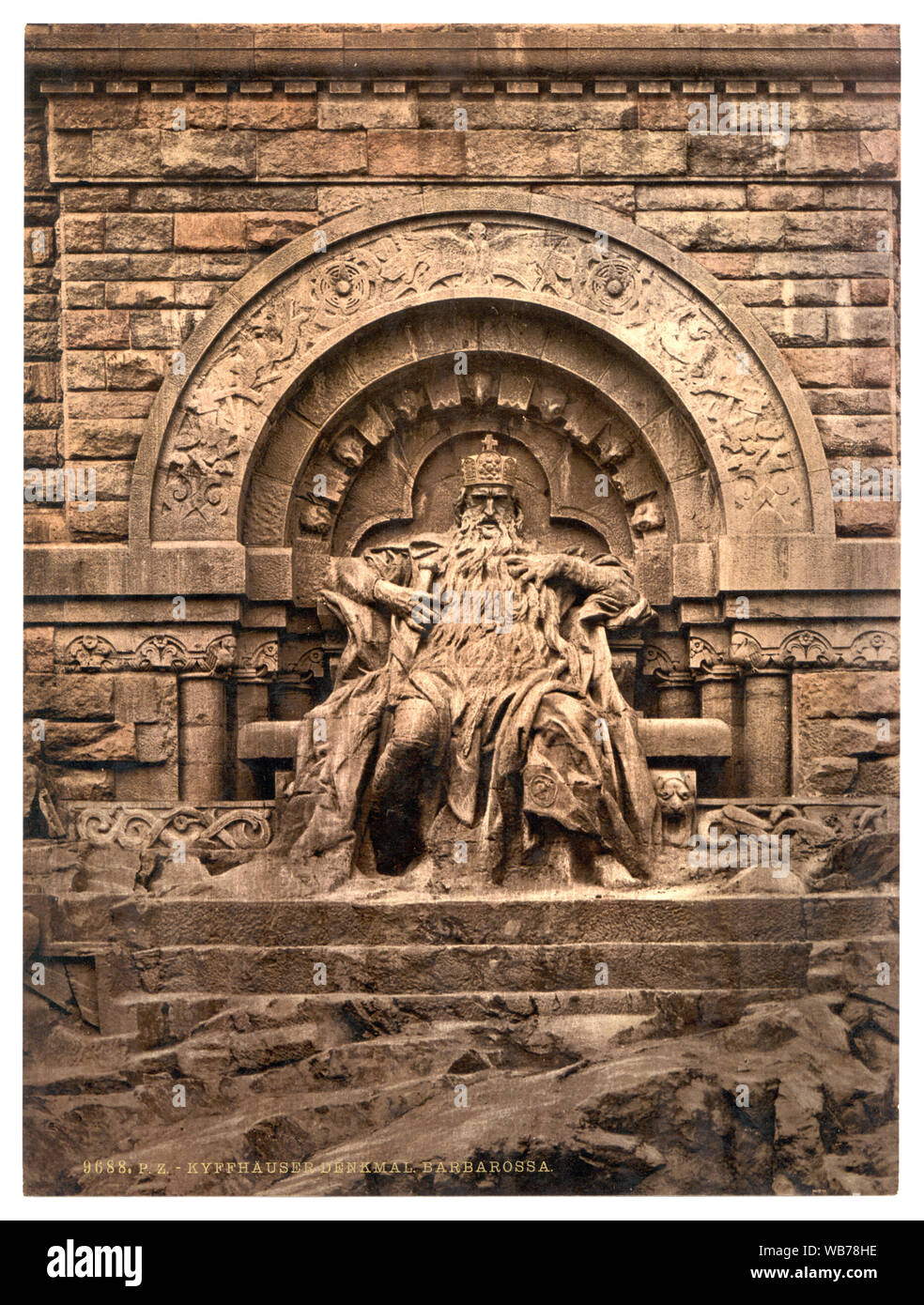 Figure of Barbarossa, Kyffhauser and Monument, Thuringia, Germany Stock ...