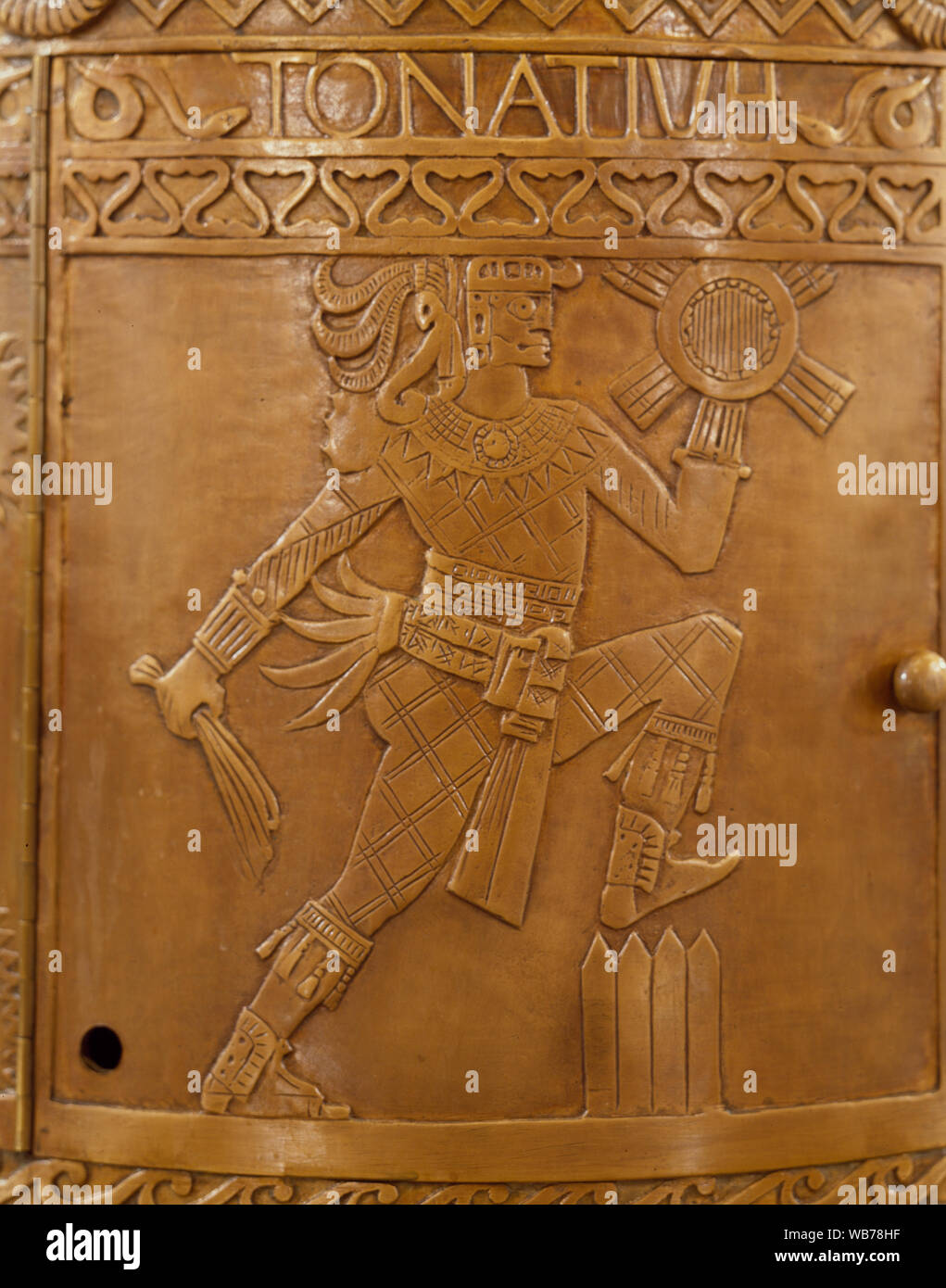 Figure of Aztec sun gold Tonatiuh, National Academy of Sciences ...
