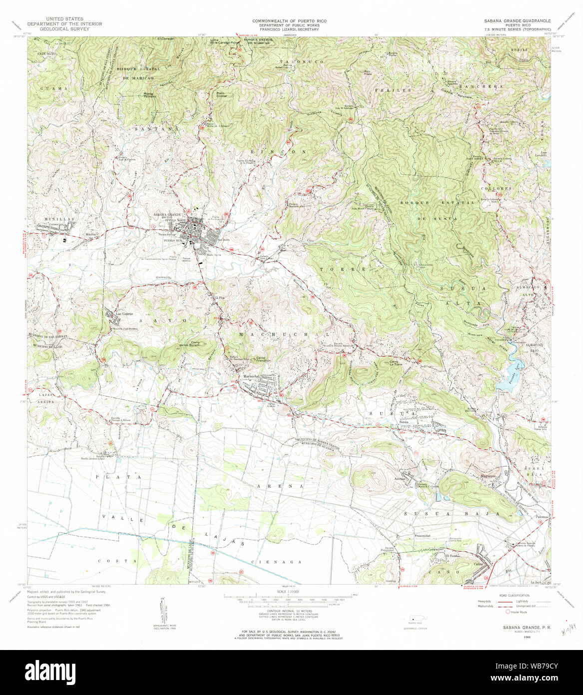 Topographic map puerto rico Cut Out Stock Images & Pictures - Alamy