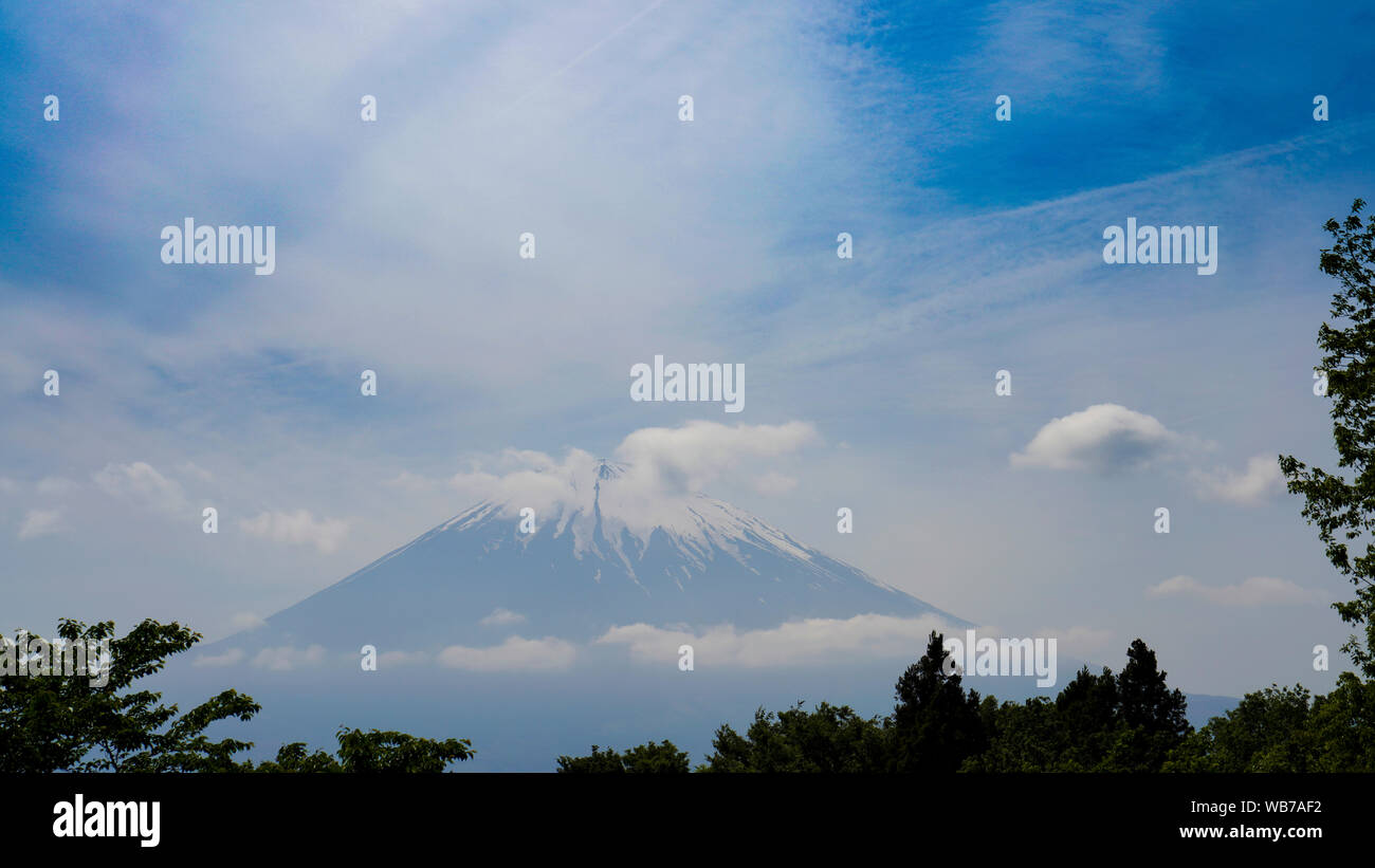 The view of Mount Fuji, Mount Fuji is located on Honshū, is the highest ...
