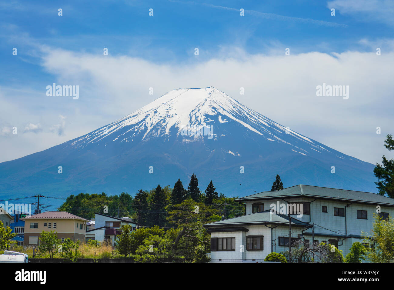 Yamanashi, Japan, 12th, May, 2018. The view of Mount Fuji, Mount Fuji ...