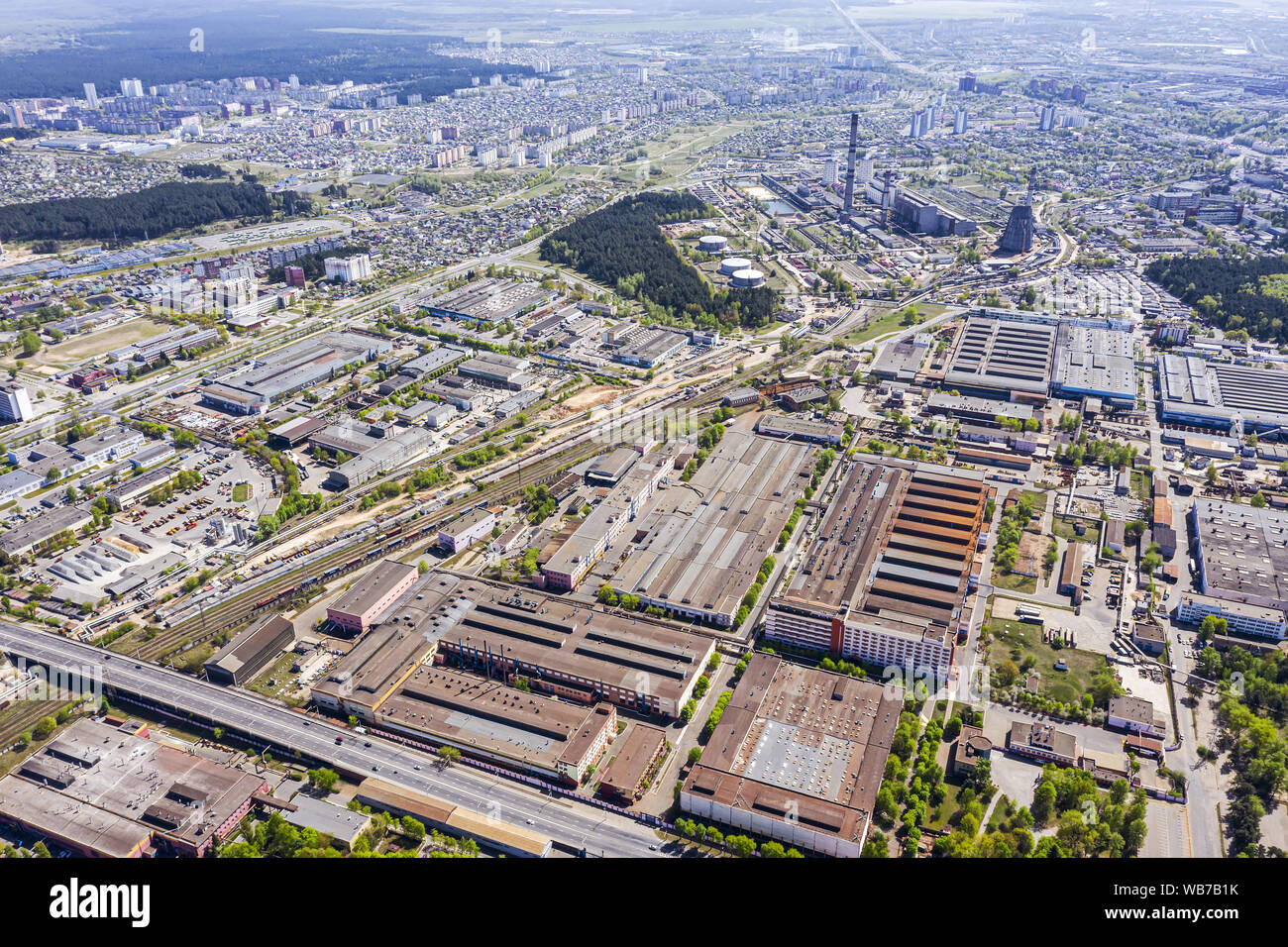 Industrial manufacturing aerial view hi-res stock photography and ...