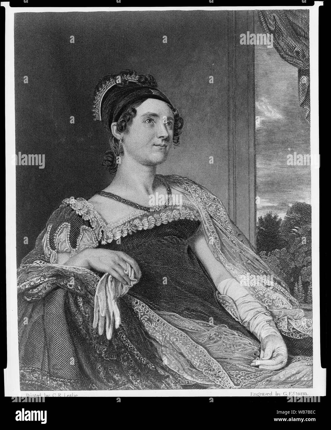 First Lady Louisa Adams; Mrs. John Quincy Adams, half-length portrait ...