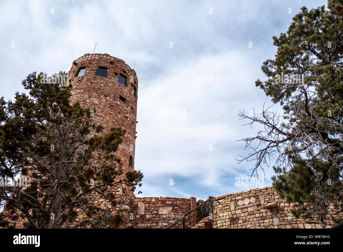 Arizona, America, 9th, March, 2018. Desert View Watchtower at daytime ...