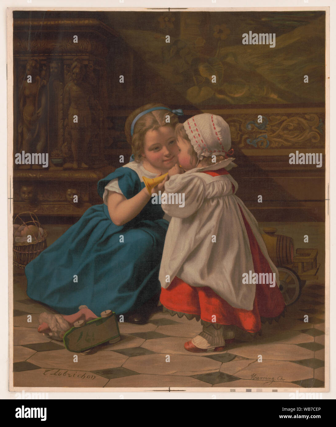 First lesson in music Stock Photo - Alamy