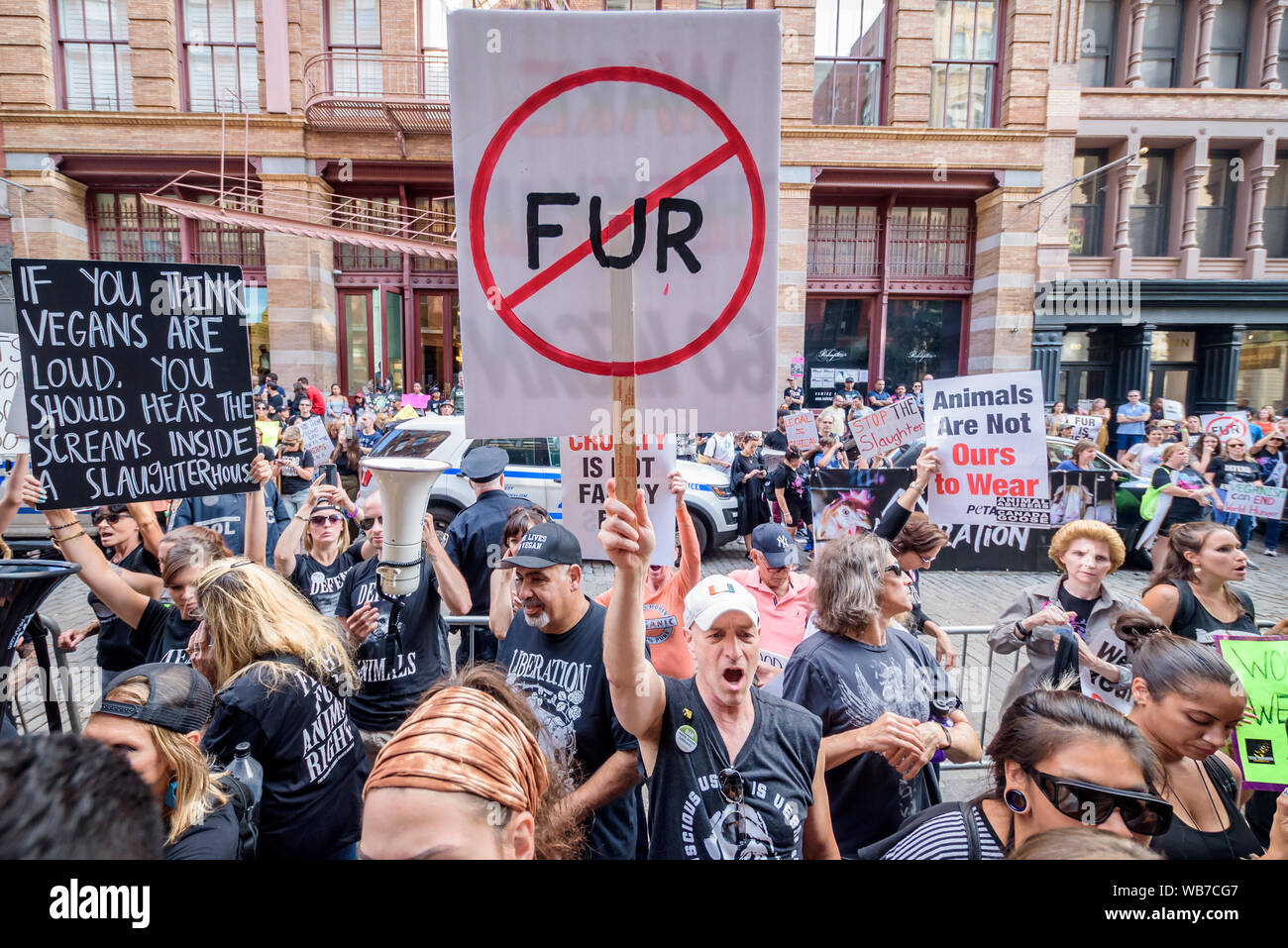 August 24, 2019, New York, USA: Hundreds of Animal Liberation activists ...