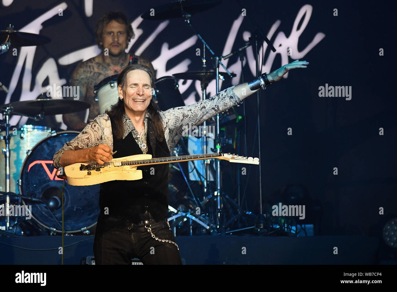 Rio de Janeiro, Brazil, June 6, 2019. Guitarist Steve Vai during his ...