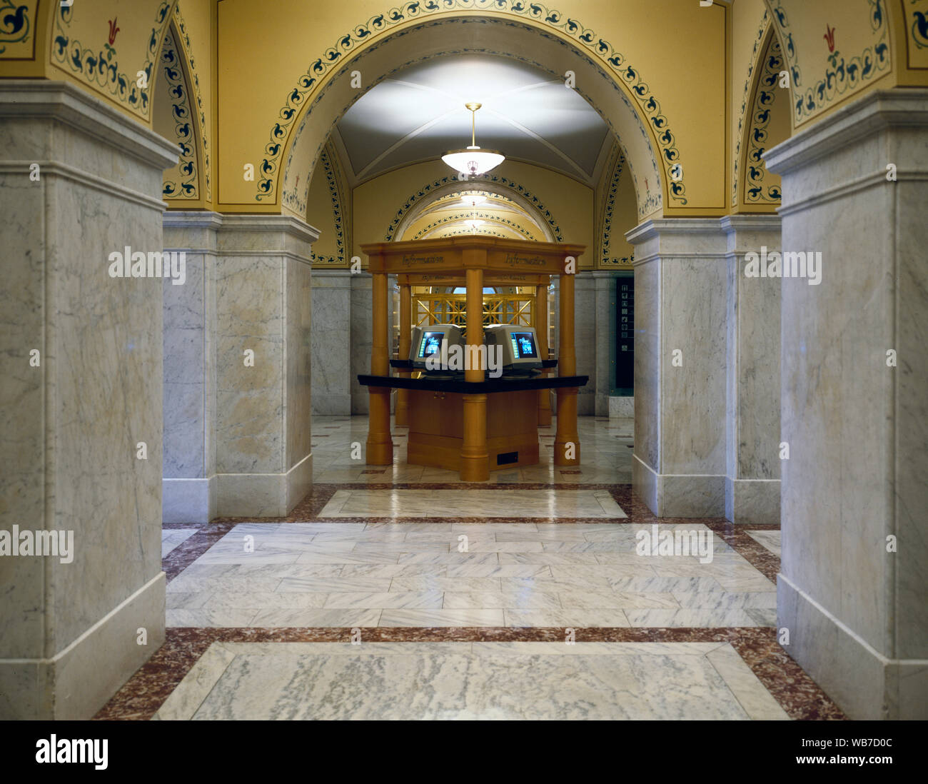 First-floor hallway in the Library of Congress's Thomas Jefferson ...