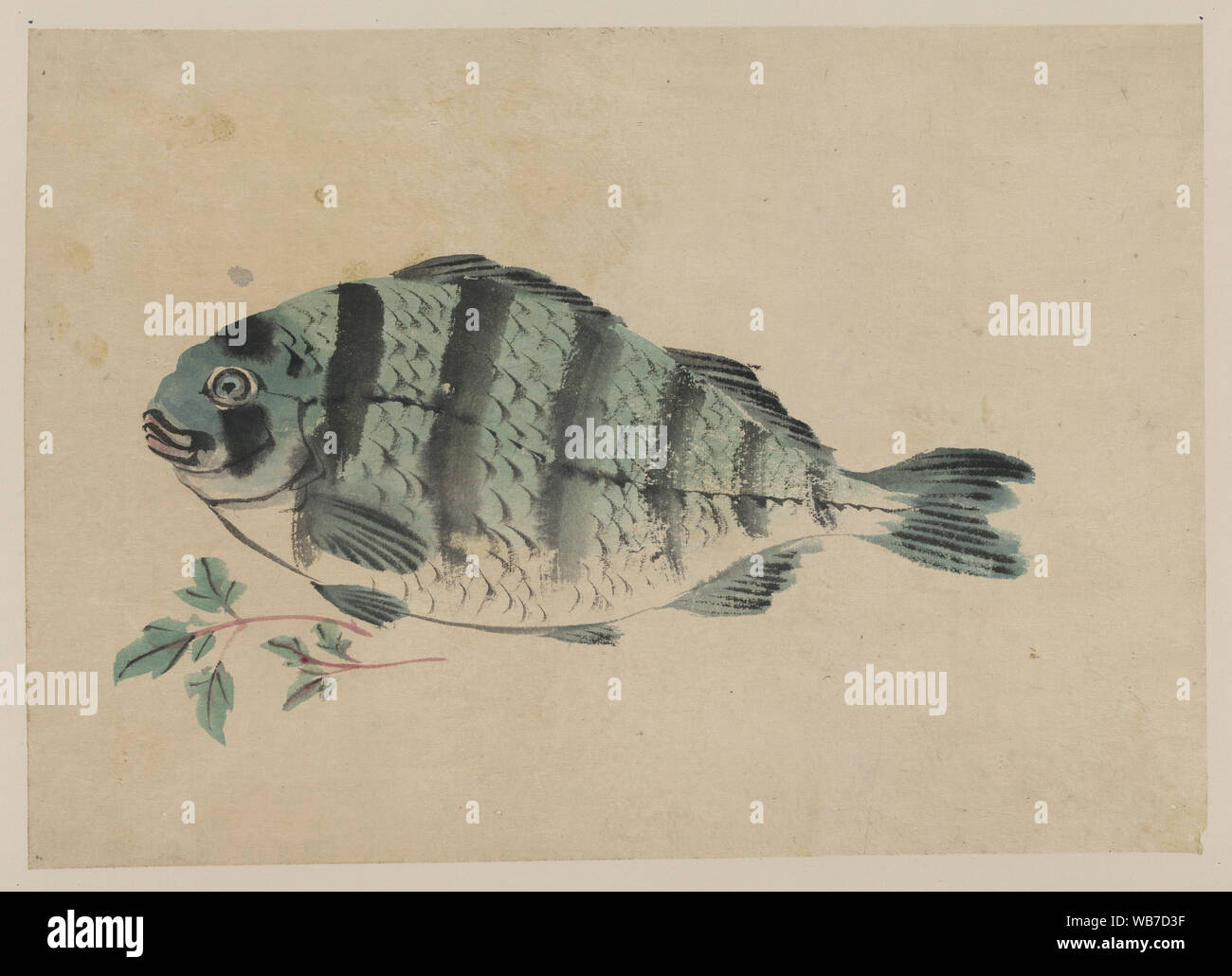 Fish Abstract/medium: 1 drawing : ink brush and wash, color ; 24.3 x 34 ...