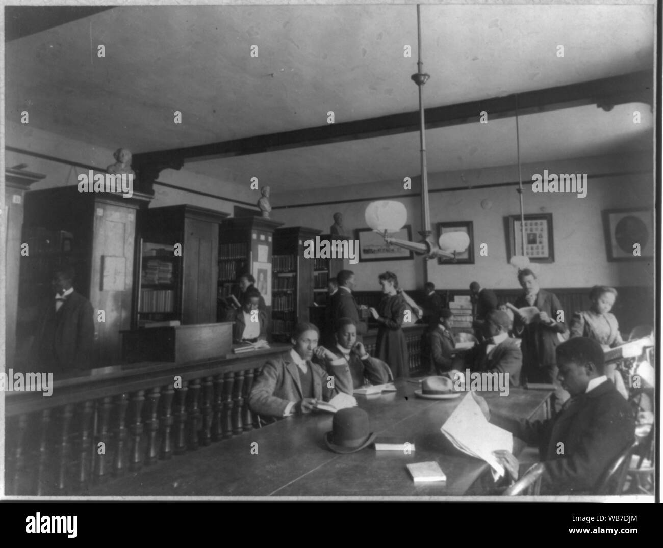 Fisk University, Nashville, Tenn., 1900 - library interior Stock Photo ...