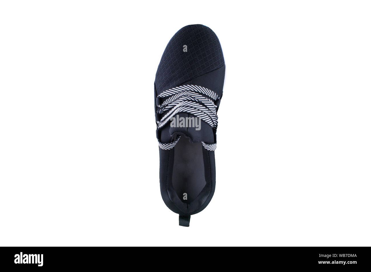 Sneaker. Sports shoes side view on a white background.Black shoe with ...