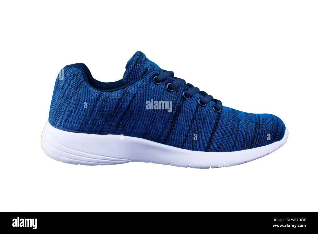 Sneakers. Blue sport shoes side view Stock Photo - Alamy