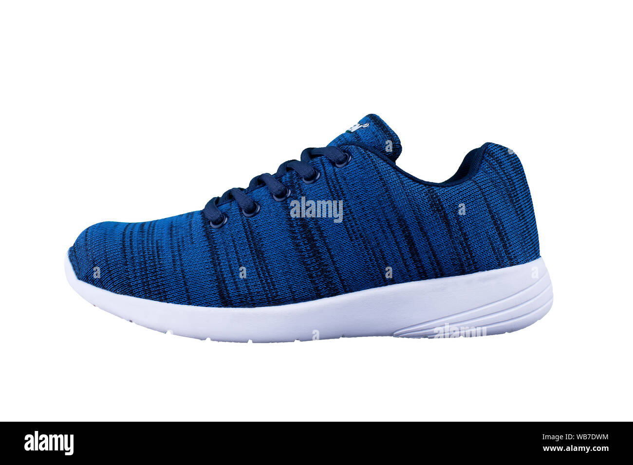 Sneakers. Blue sport shoes side view Stock Photo - Alamy