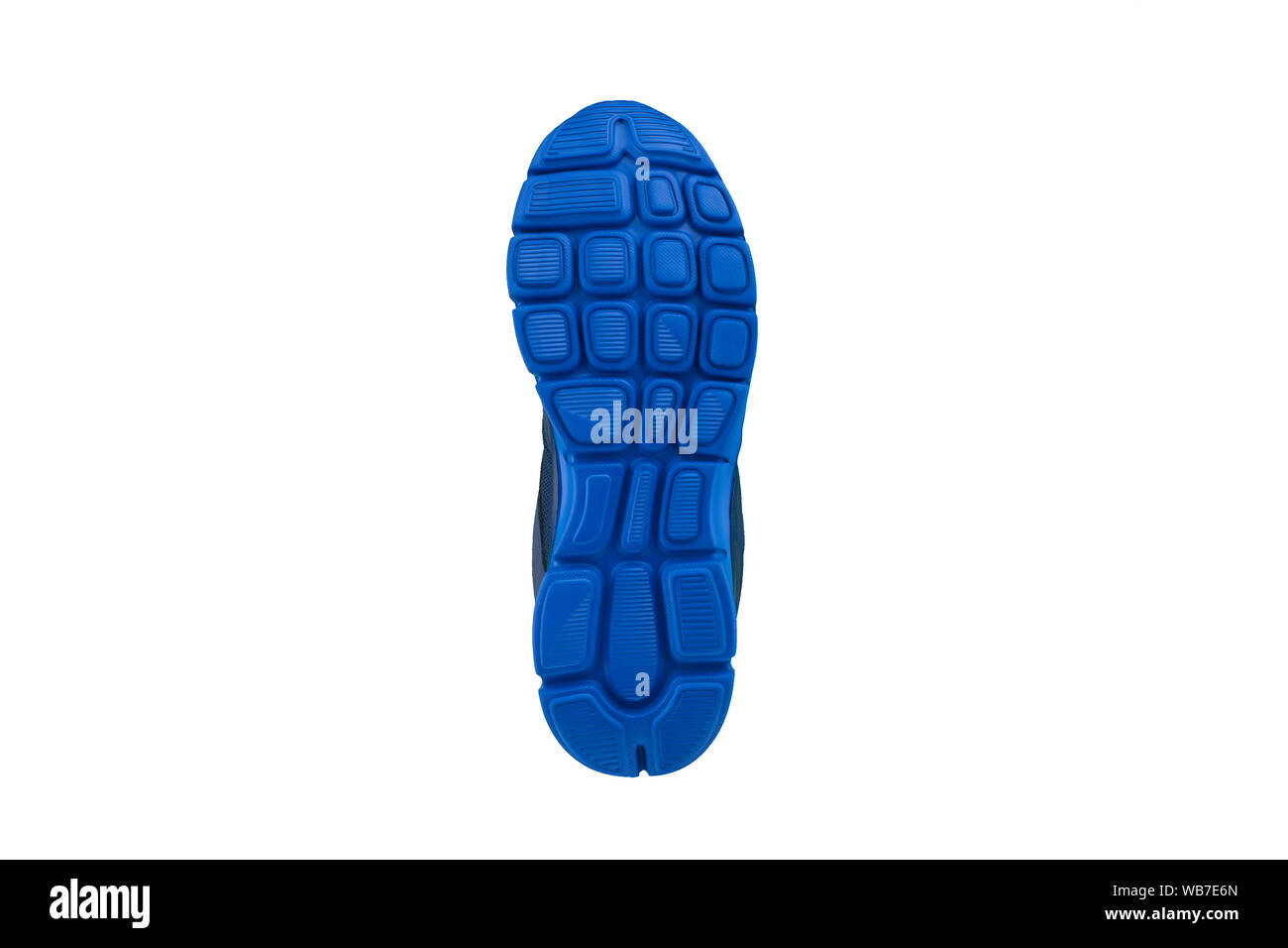 Blue rubber sole with sneakers on a white background Stock Photo - Alamy