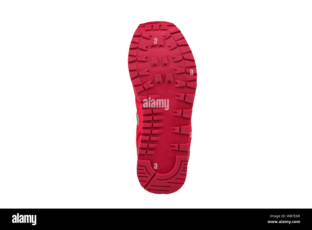 Red rubber sole with sneakers on a white background Stock Photo - Alamy