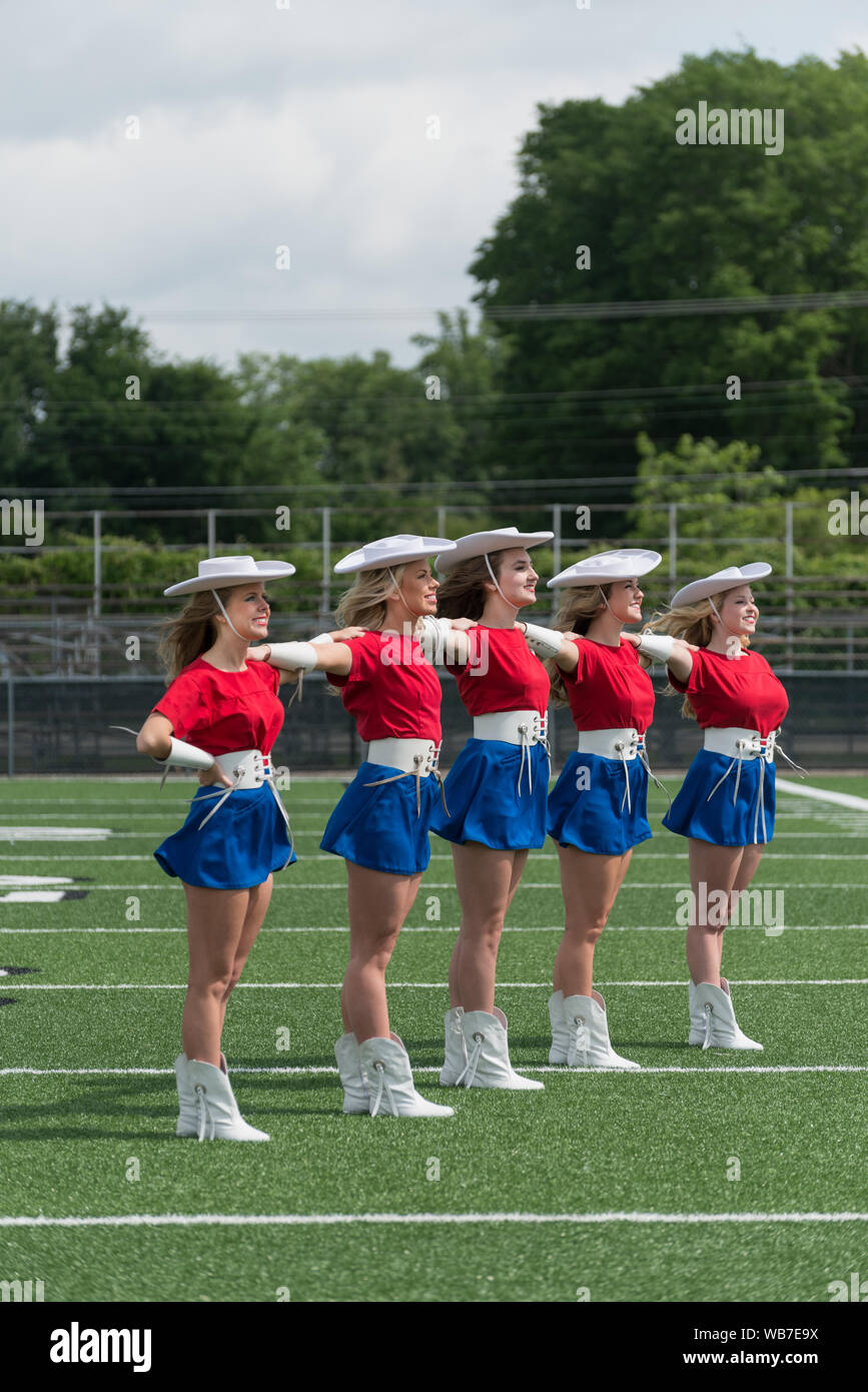 Five of the approximately 75 Kilgore College Rangerettes, a ...