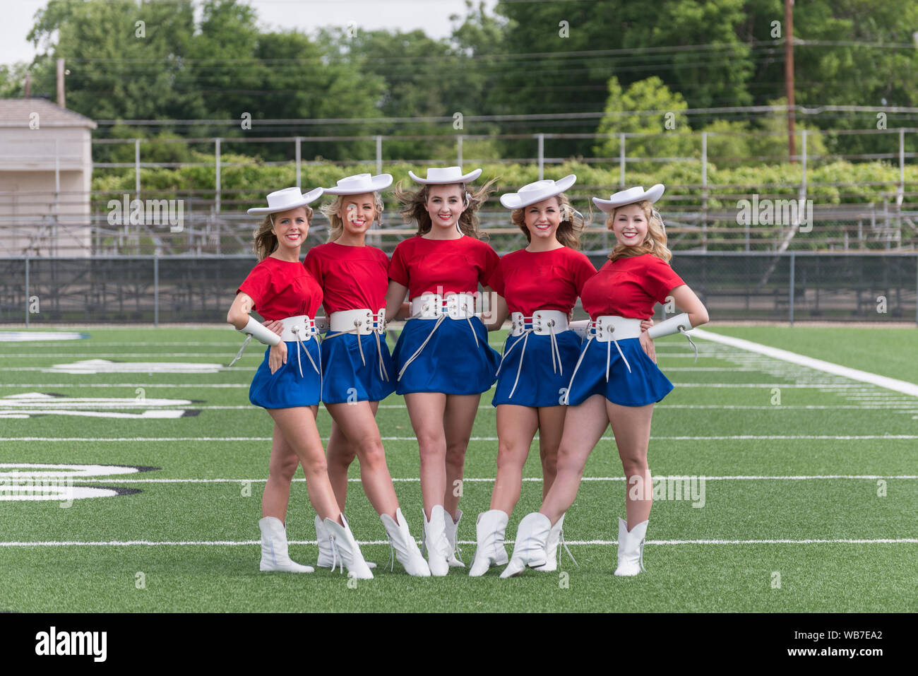 Five of the approximately 75 Kilgore College Rangerettes, a ...