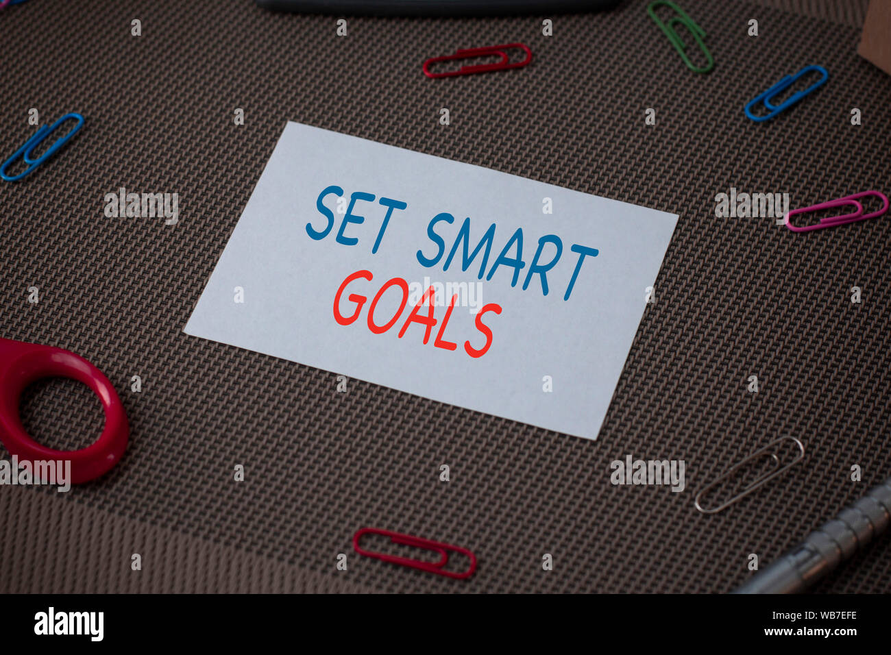 Handwriting text writing Set Smart Goals. Conceptual photo giving ...