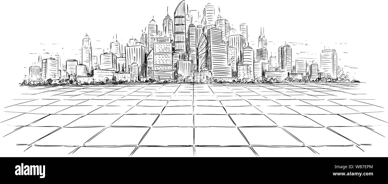 Vector artistic sketchy pen and ink drawing illustration of generic ...