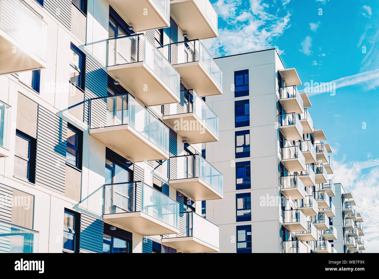 Modern Apartment home and house residential complex real estate concept ...