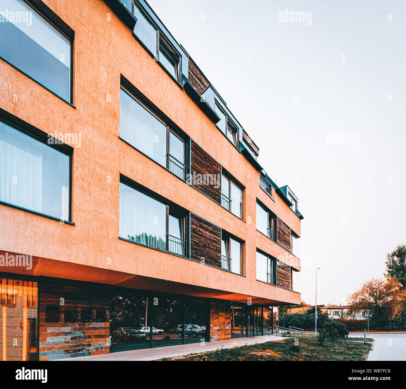 Modern apartment homes residential buildings complex real estate ...