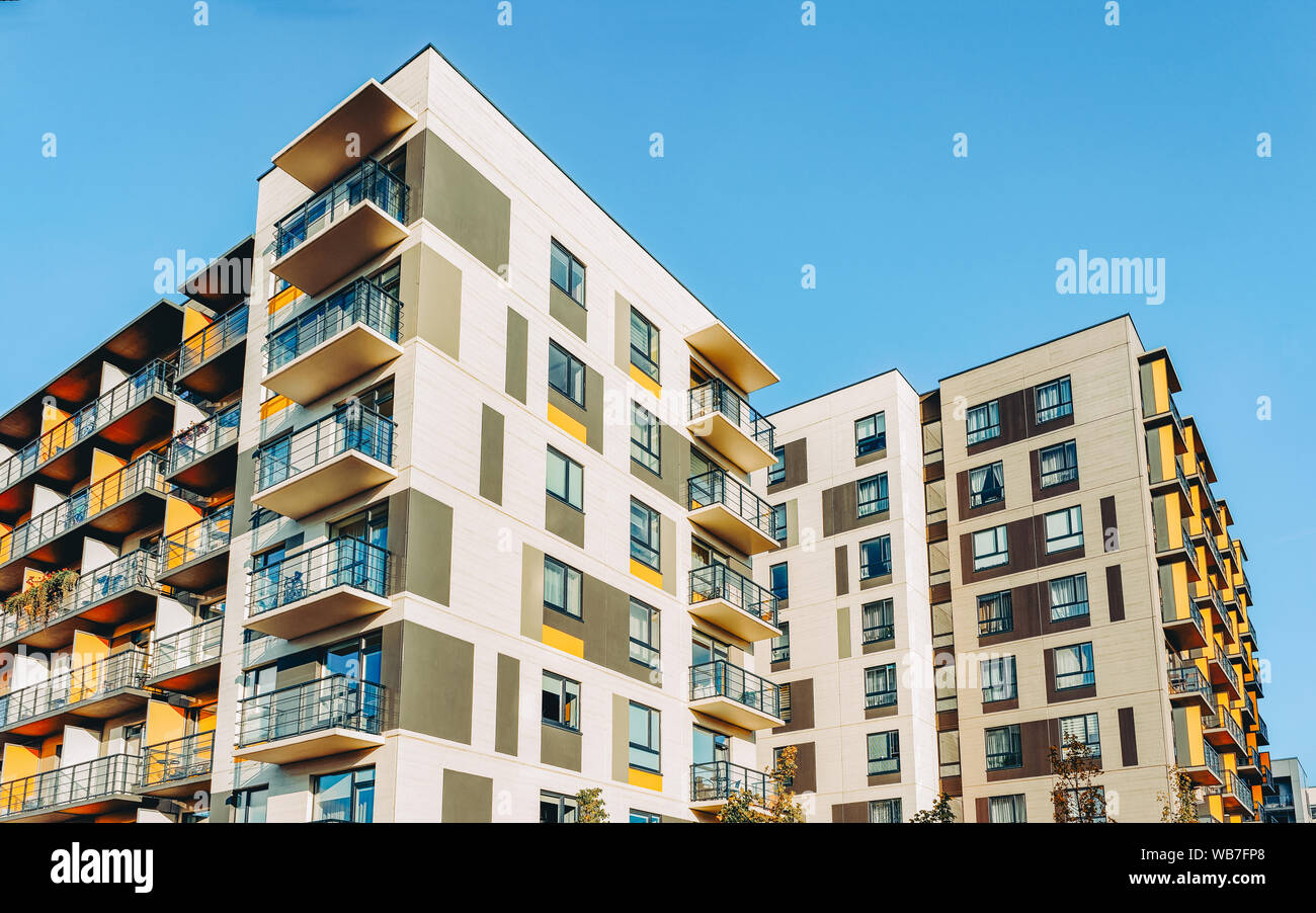 Modern Apartment houses residential buildings complex real estate ...