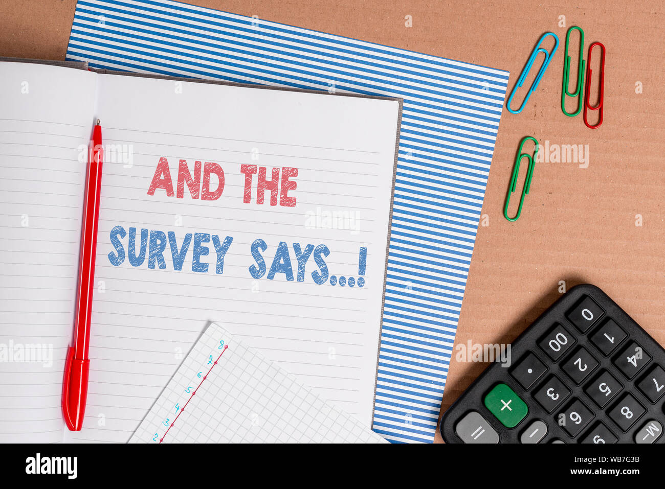 Word writing text And The Survey Says. Business photo showcasing ...