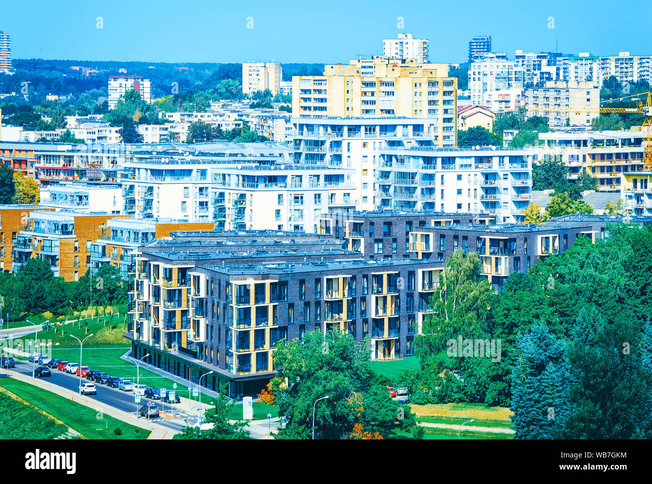 Modern flat apartment house residential building real estate concept ...