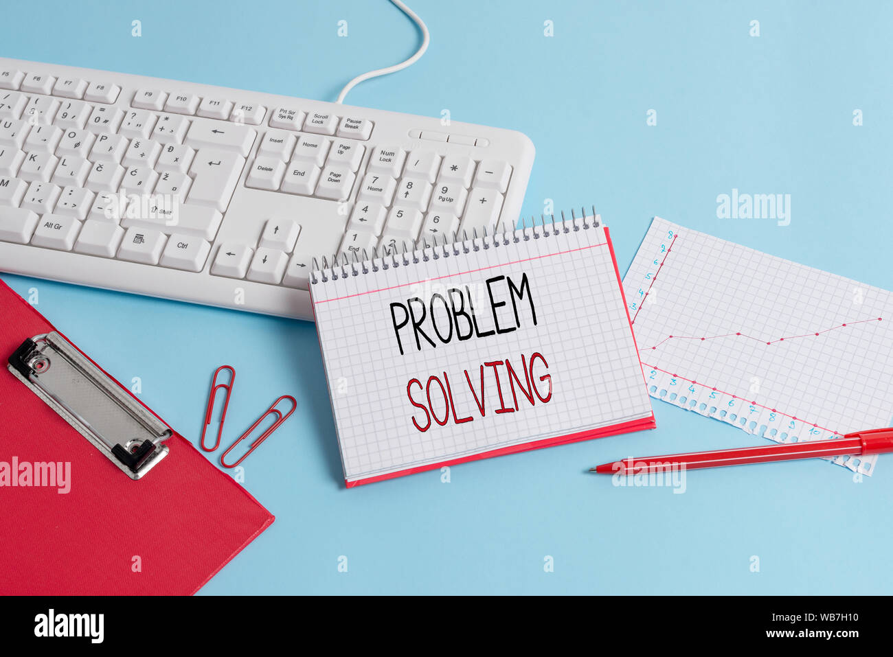 Writing note showing Problem Solving. Business concept for process of finding solutions to ...