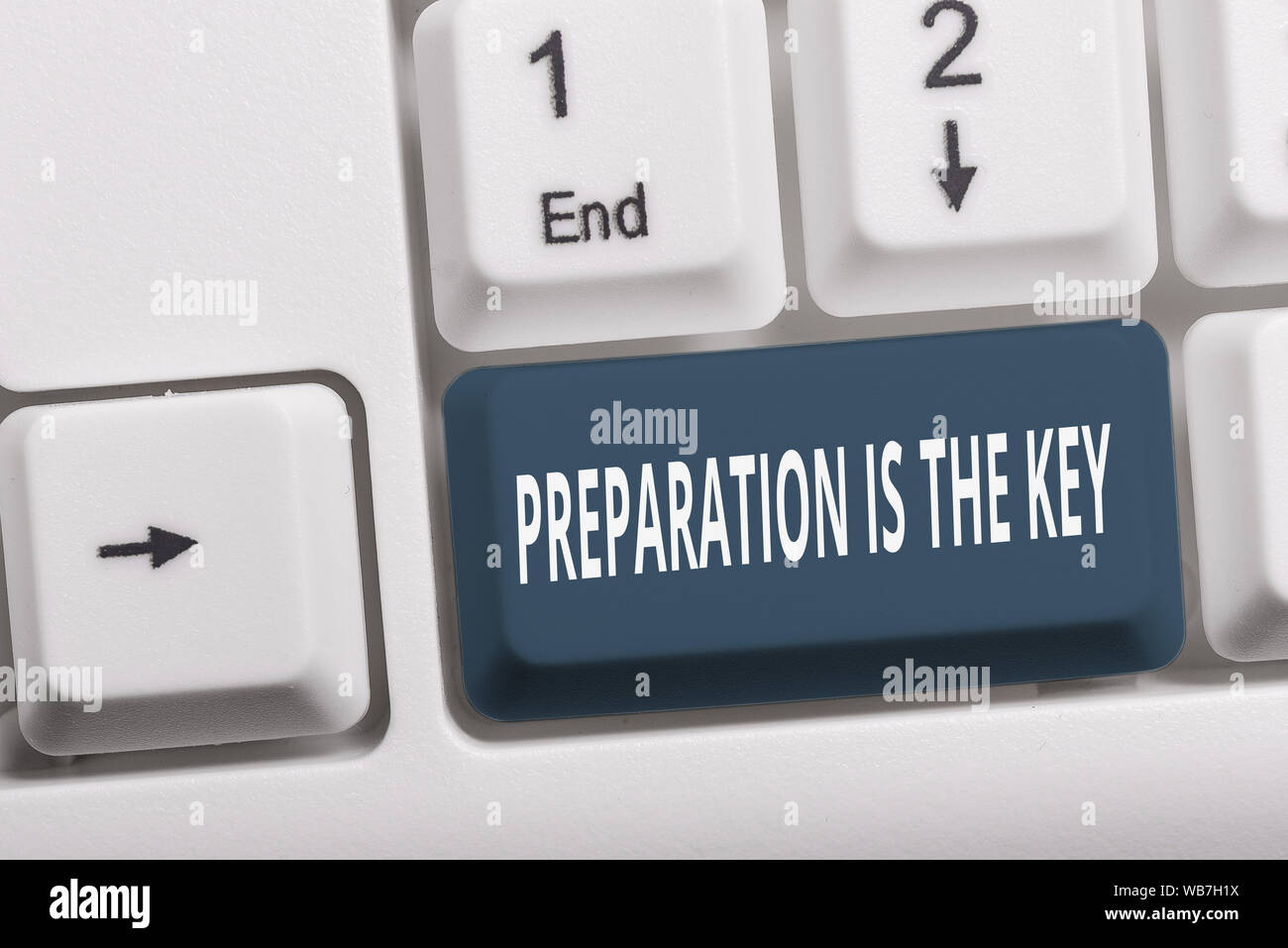 Writing note showing Preparation Is The Key. Business concept for it ...