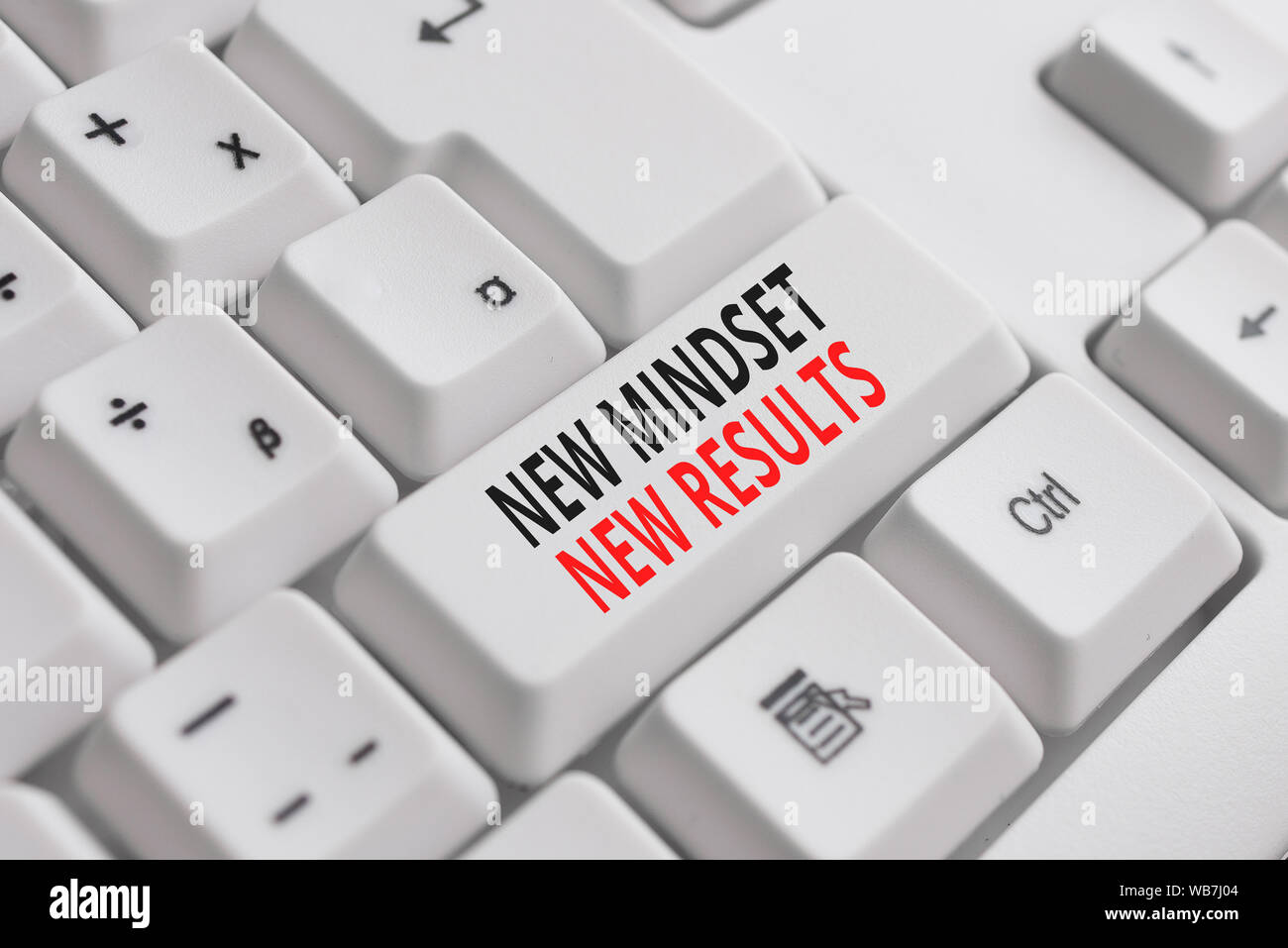 Writing note showing New Mindset New Results. Business concept for ...